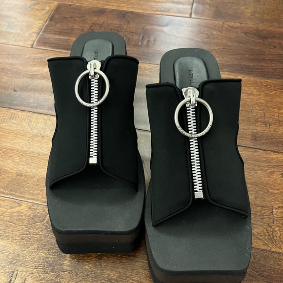 Stella McCartney | Shoes | Stella Mccartney Black Scuba Platform Slides ...